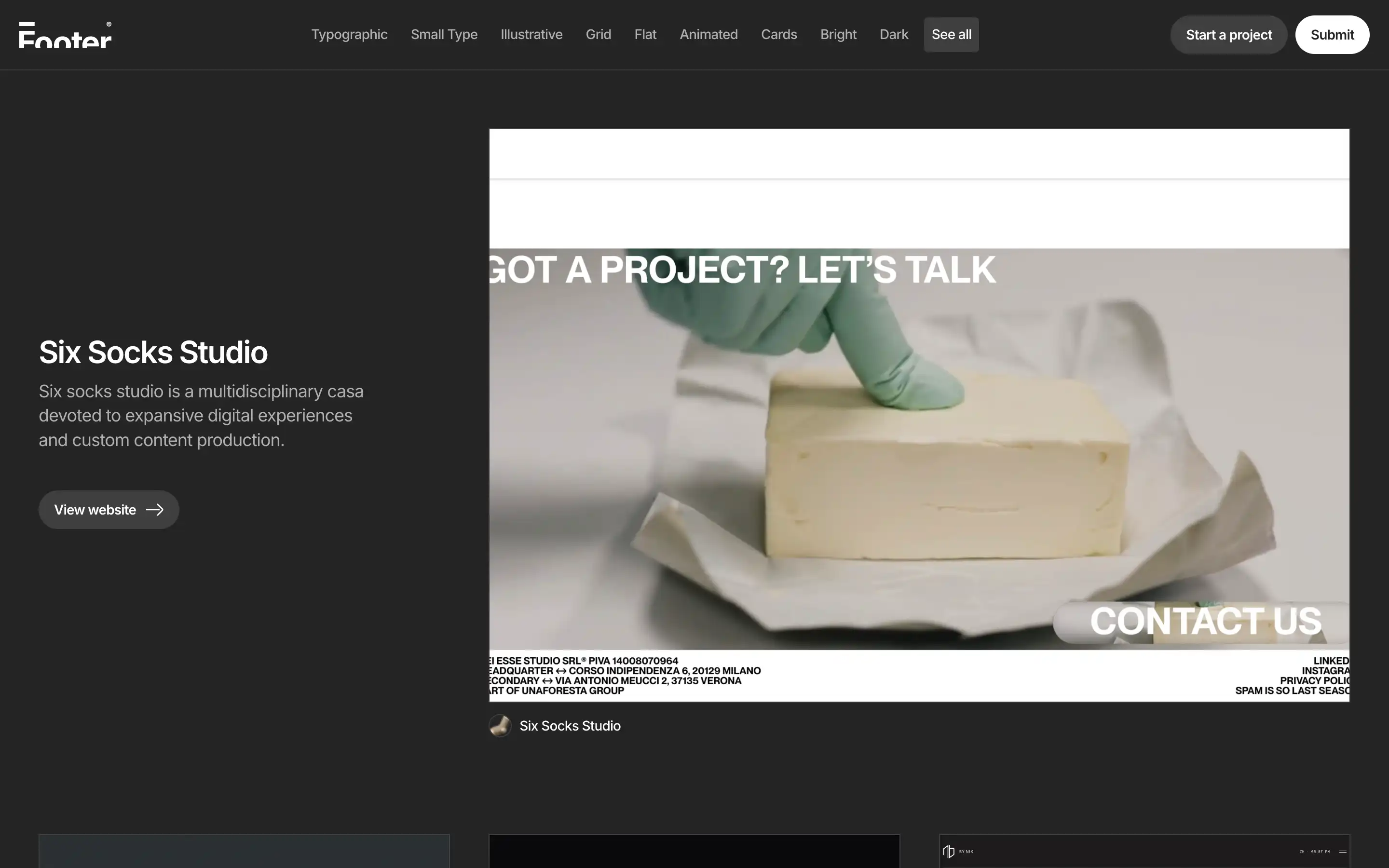 Footer — The only footer gallery on earth - Fountn