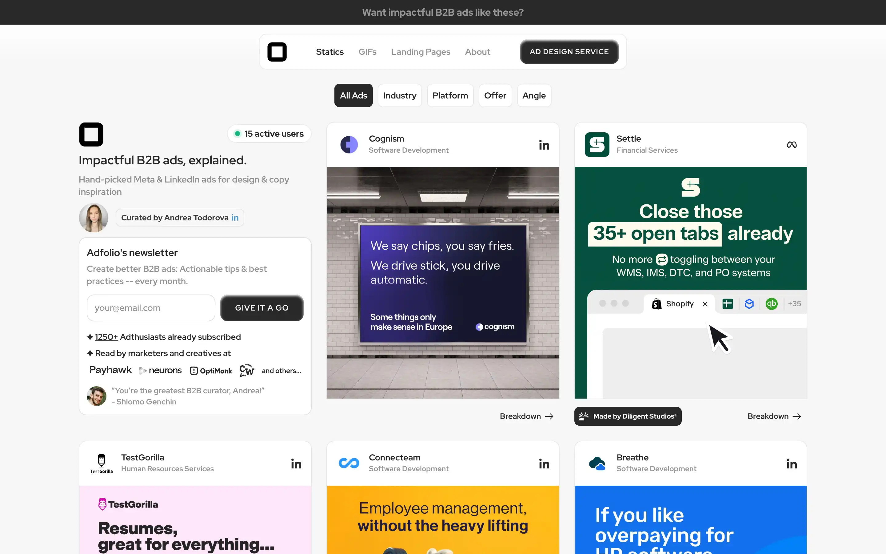 Adfolio - Impactful B2B ads, explained - Fountn