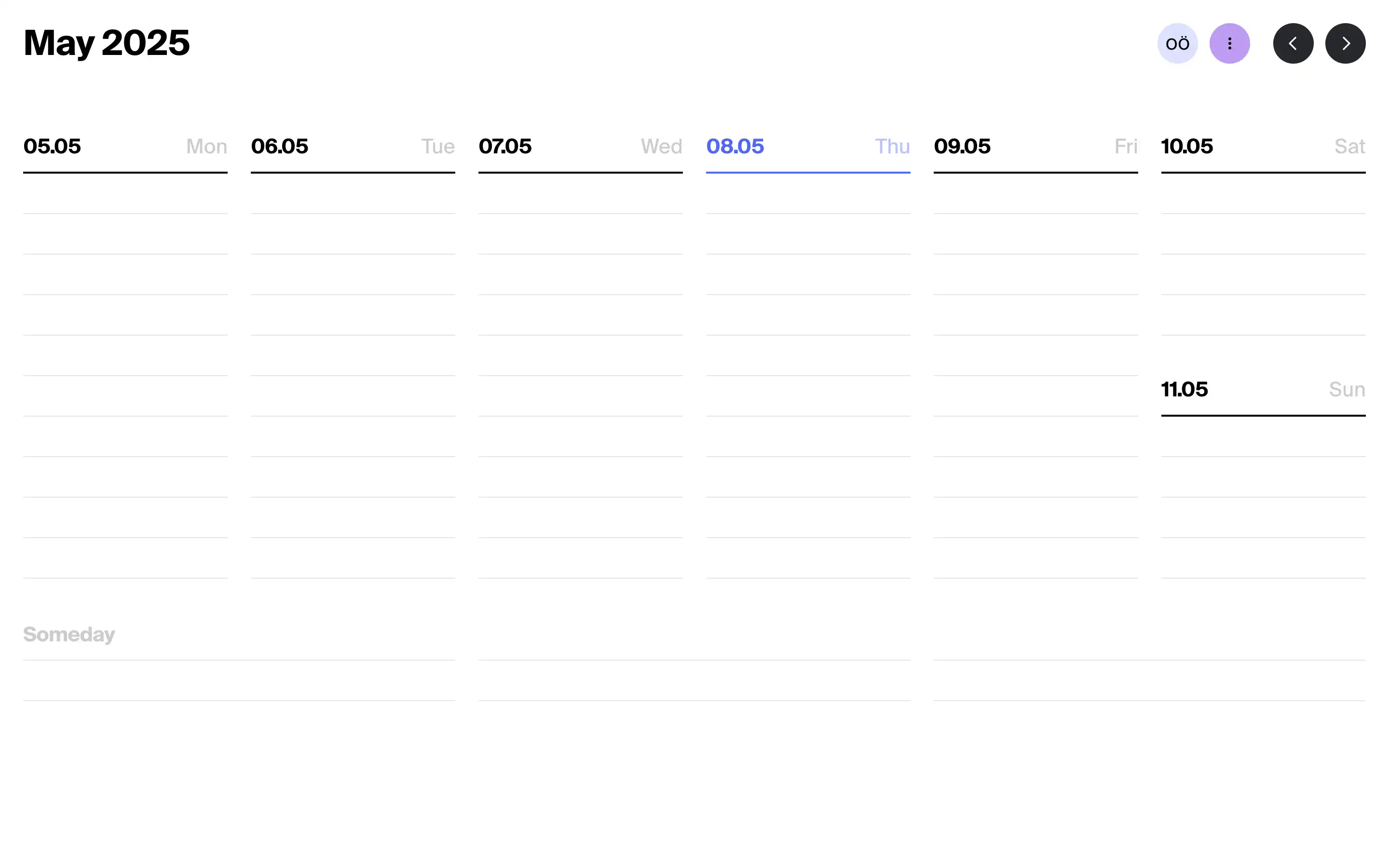 Tweek Calendar — Minimal To Do list and Weekly Task Planner App - Fountn
